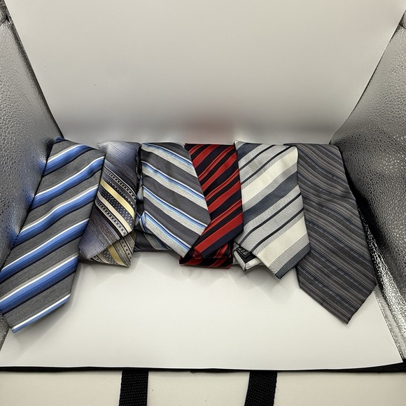 Multiples | Accessories | Lot Of 6 Neck Ties Assorted Stripped | Poshmark